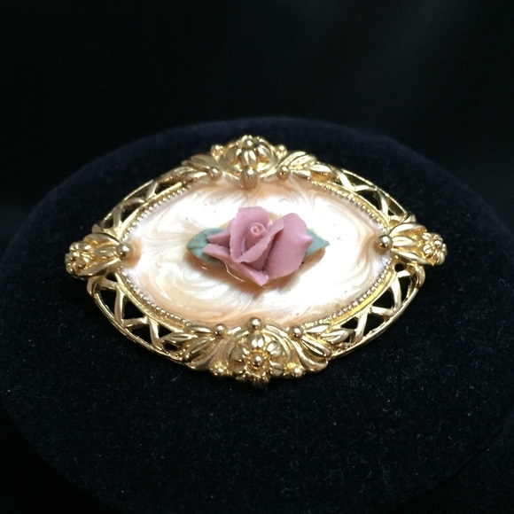 Vintage | Jewelry | Vintage Rose Brooch | Poshmark